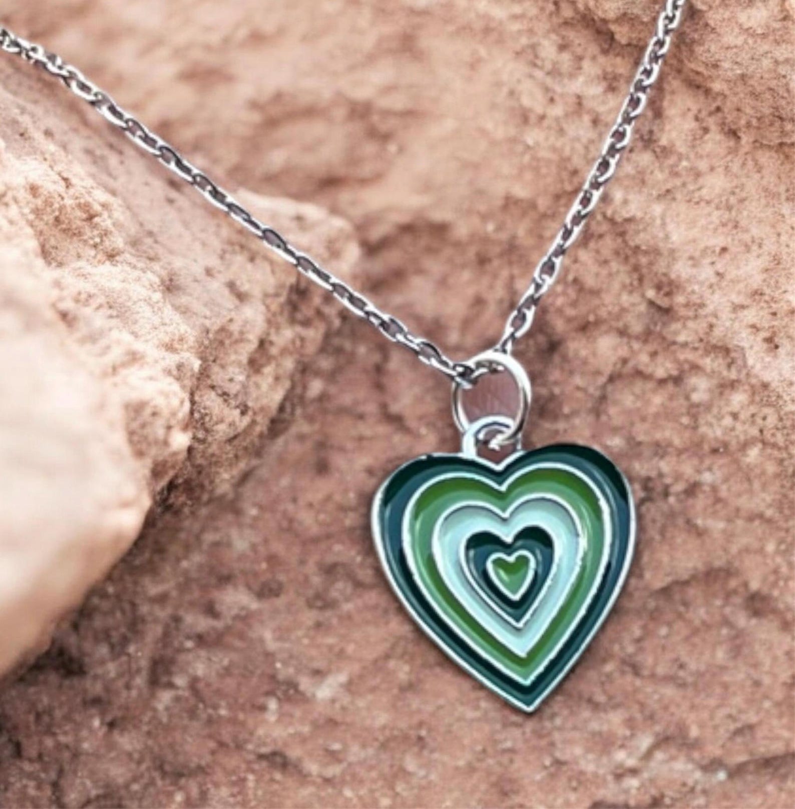 Heart Charm Necklace for Girl Scout Brownies, Bridging Ceremony Gift - Etsy