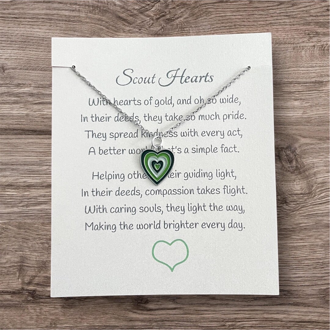 Scout Heart Necklace, Scout Gift - Etsy