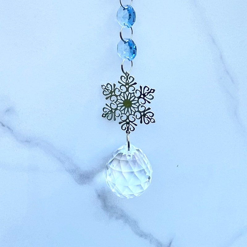 Snowflake Suncatcher - Etsy