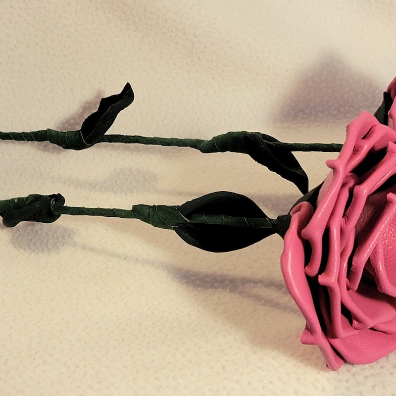 Leather Rose - Etsy