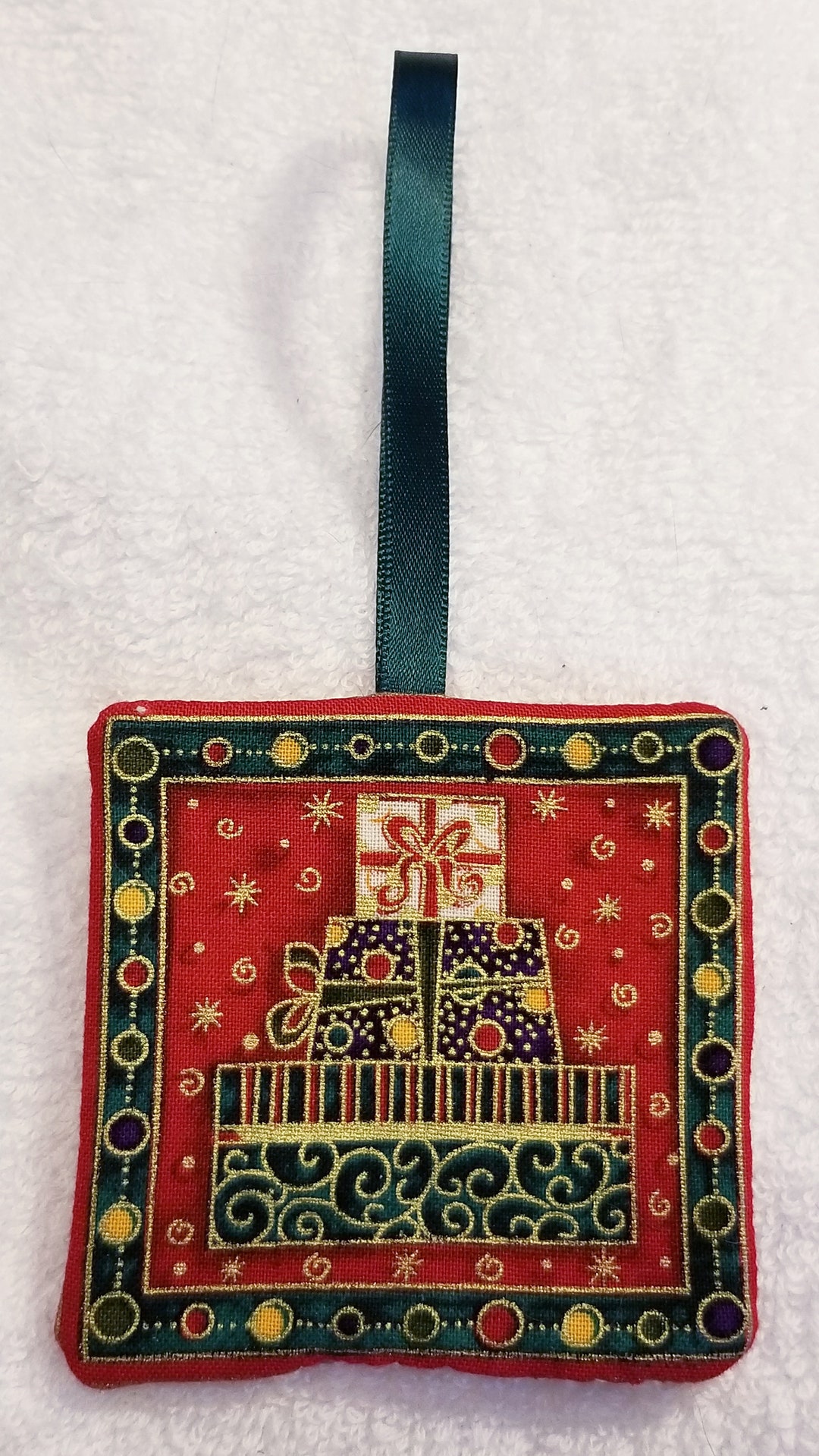 Square Cloth Christmas Ornament - Etsy