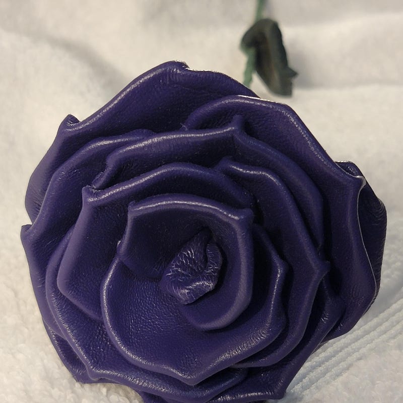 Leather Rose - Etsy