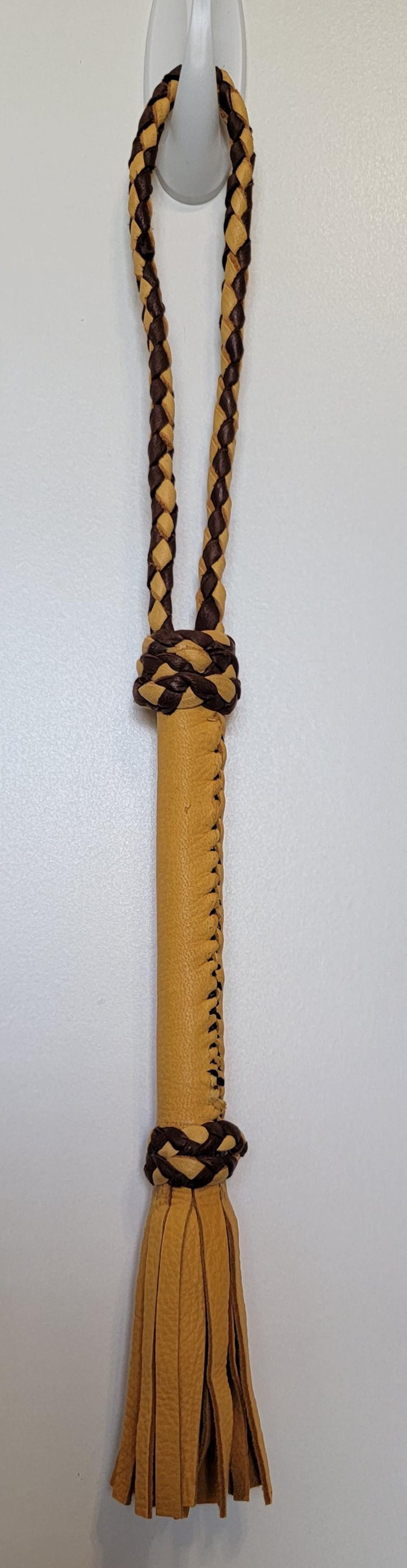 Mini Flogger Buckskin and Dark Brown Lambskin - Etsy