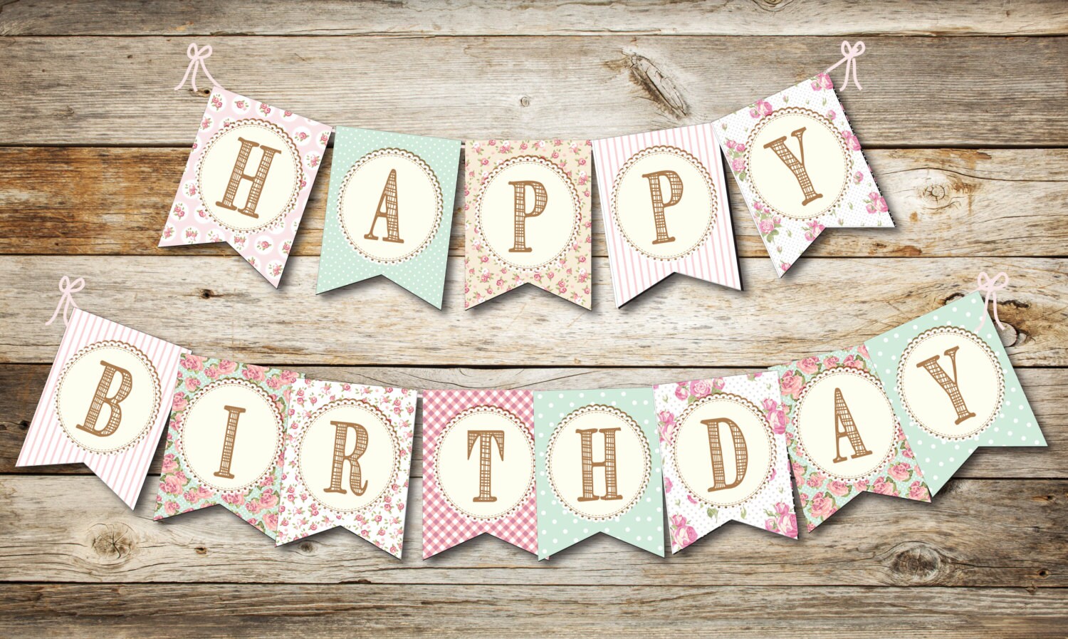 Birthday Banner Girls Happy Birthday Banner Digital | Etsy