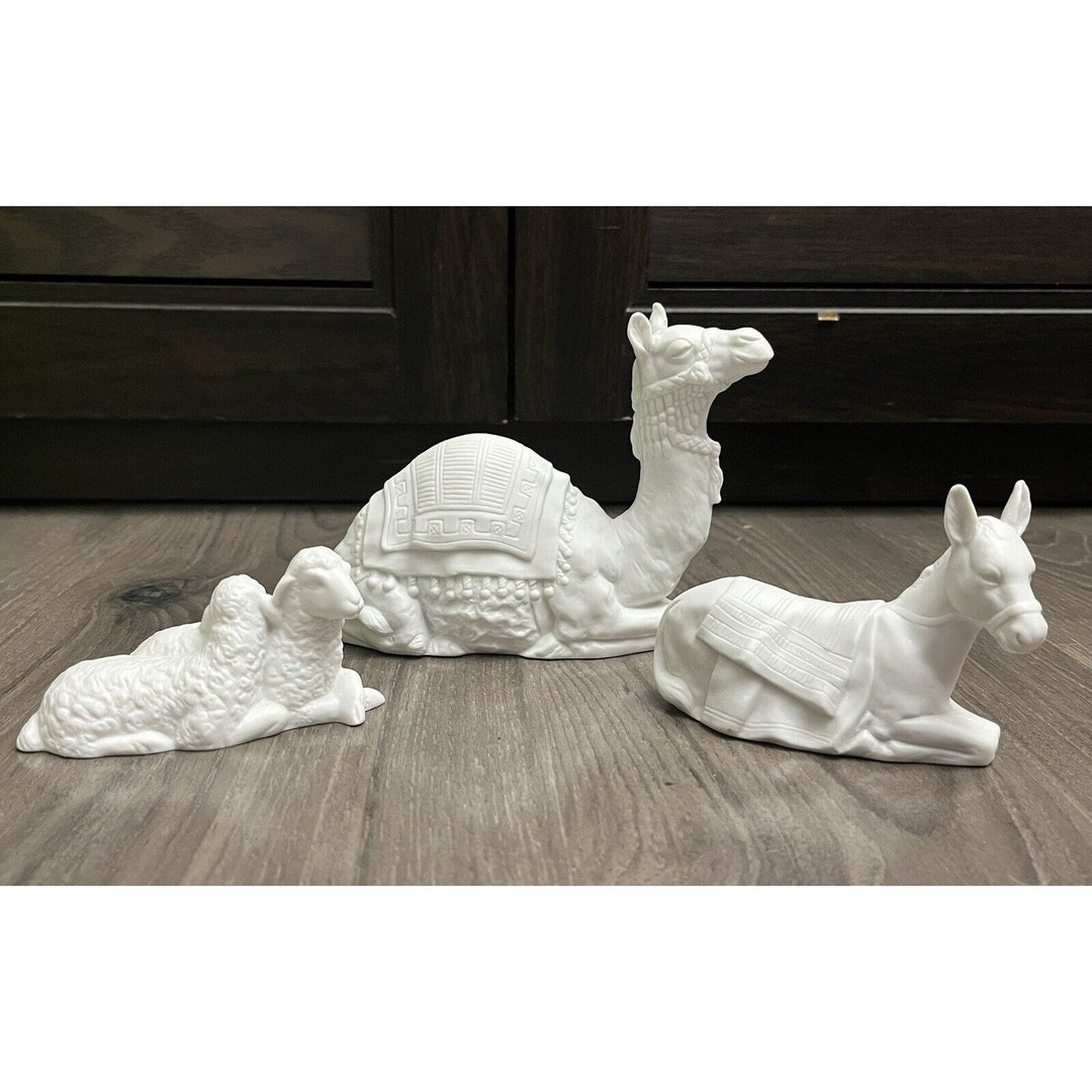 Vintage AVON Nativity Porcelain Animal Figures Camel Donkey - Etsy