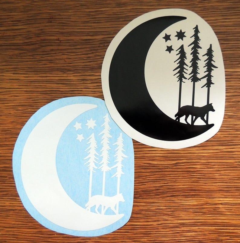 Wolf Moon Sticker Decal Your Choice of Color | Etsy