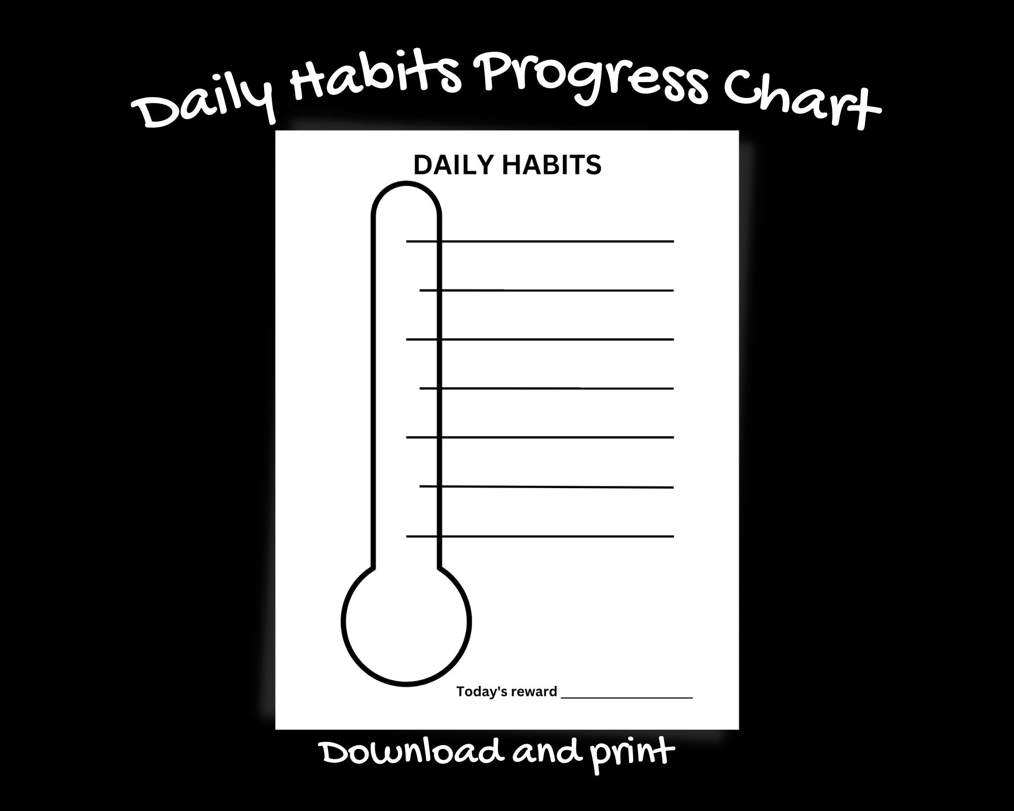 Daily Habits Progress Chart - Etsy