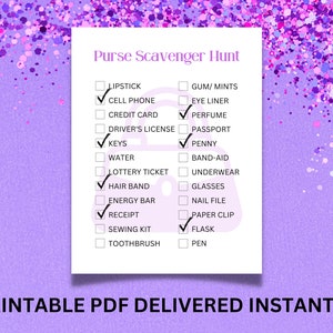 Purse Scavenger Hunt - Etsy