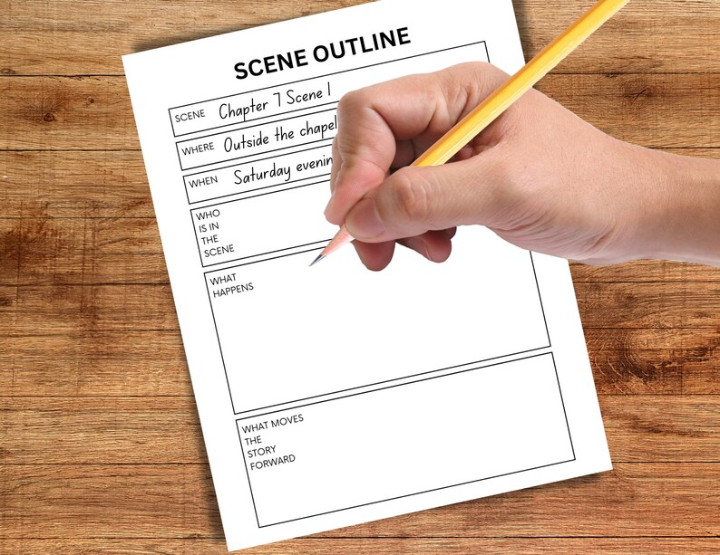 Author's Basic Scene Outline - Etsy