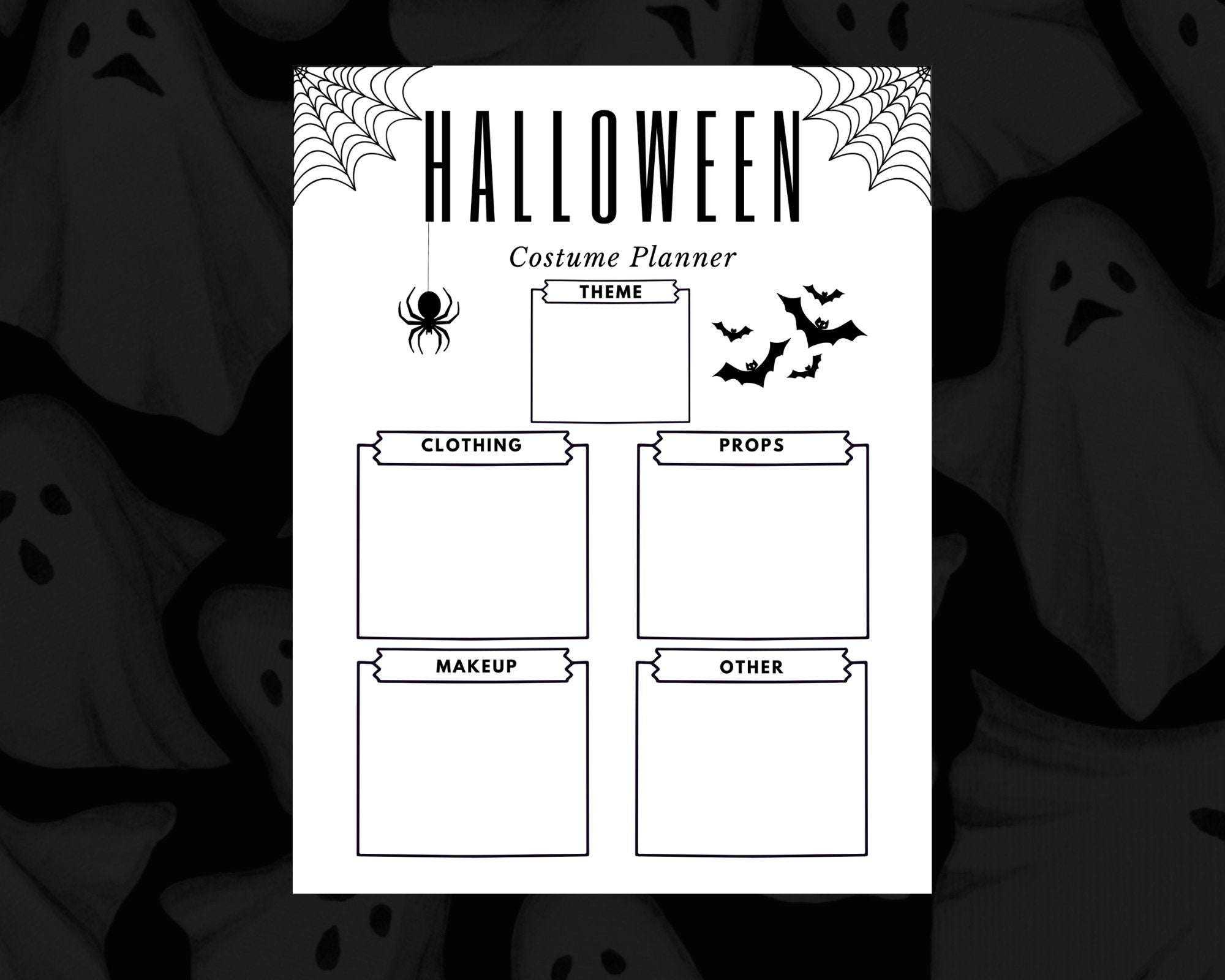Halloween Planner Bundle Printable Holiday Digital Download PDF - Etsy