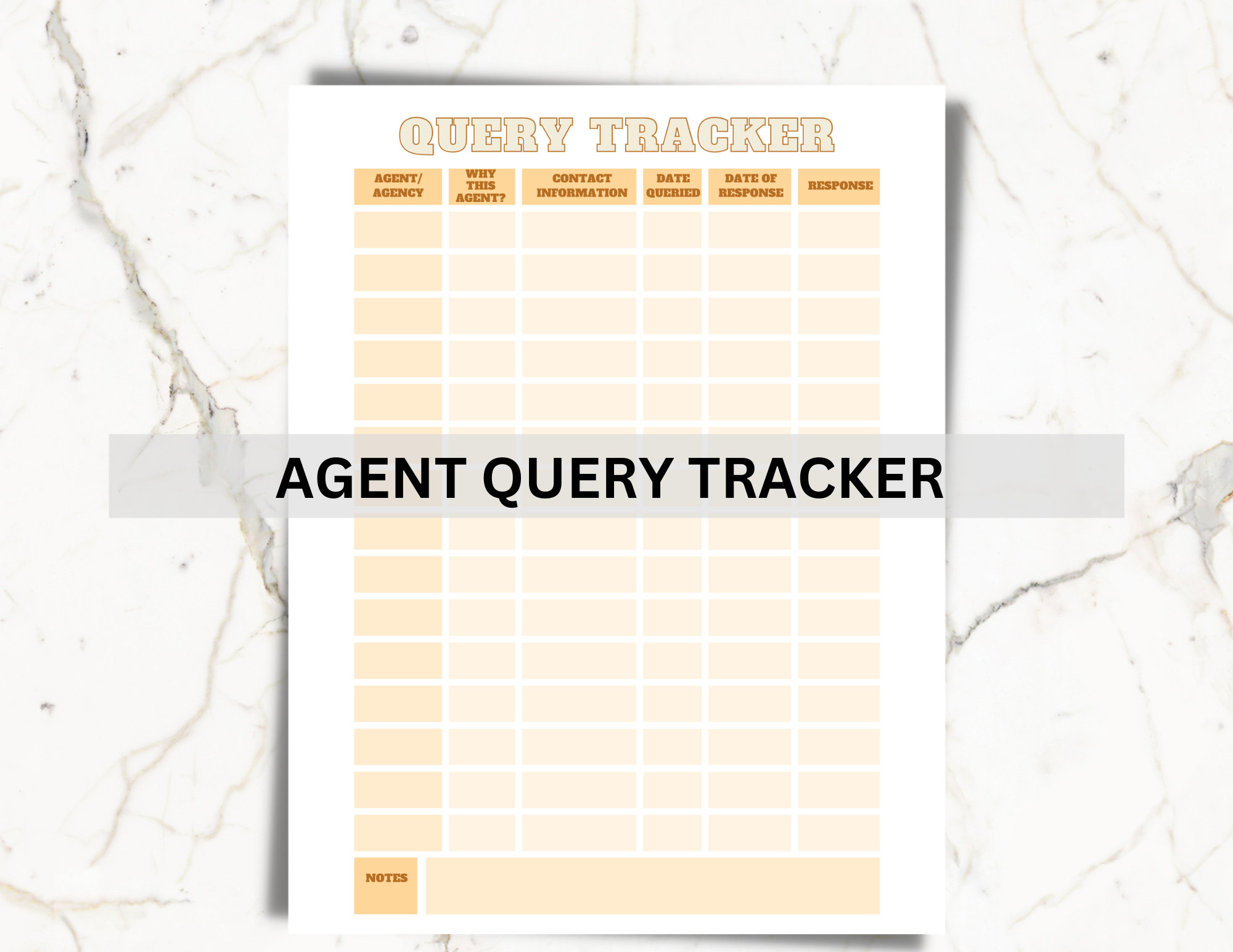 Literary Agent Query Tracker - Etsy