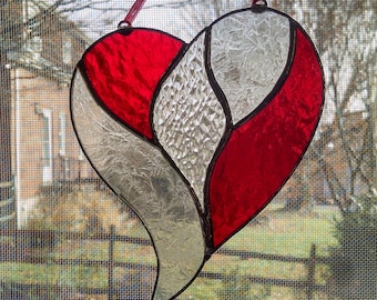 Heart Stained Glass Suncatcher - Etsy