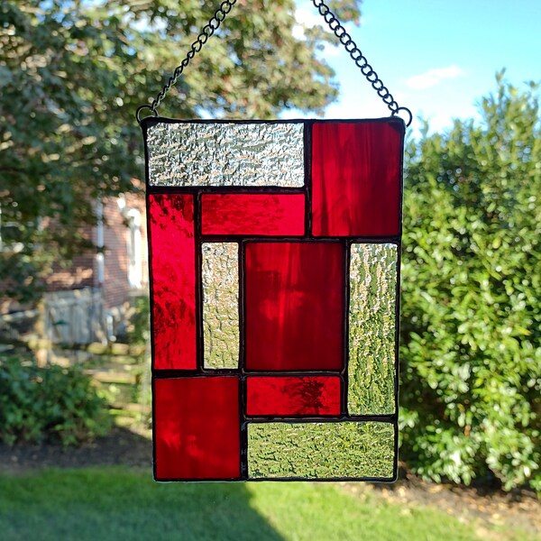 Red Stain Glass - Etsy