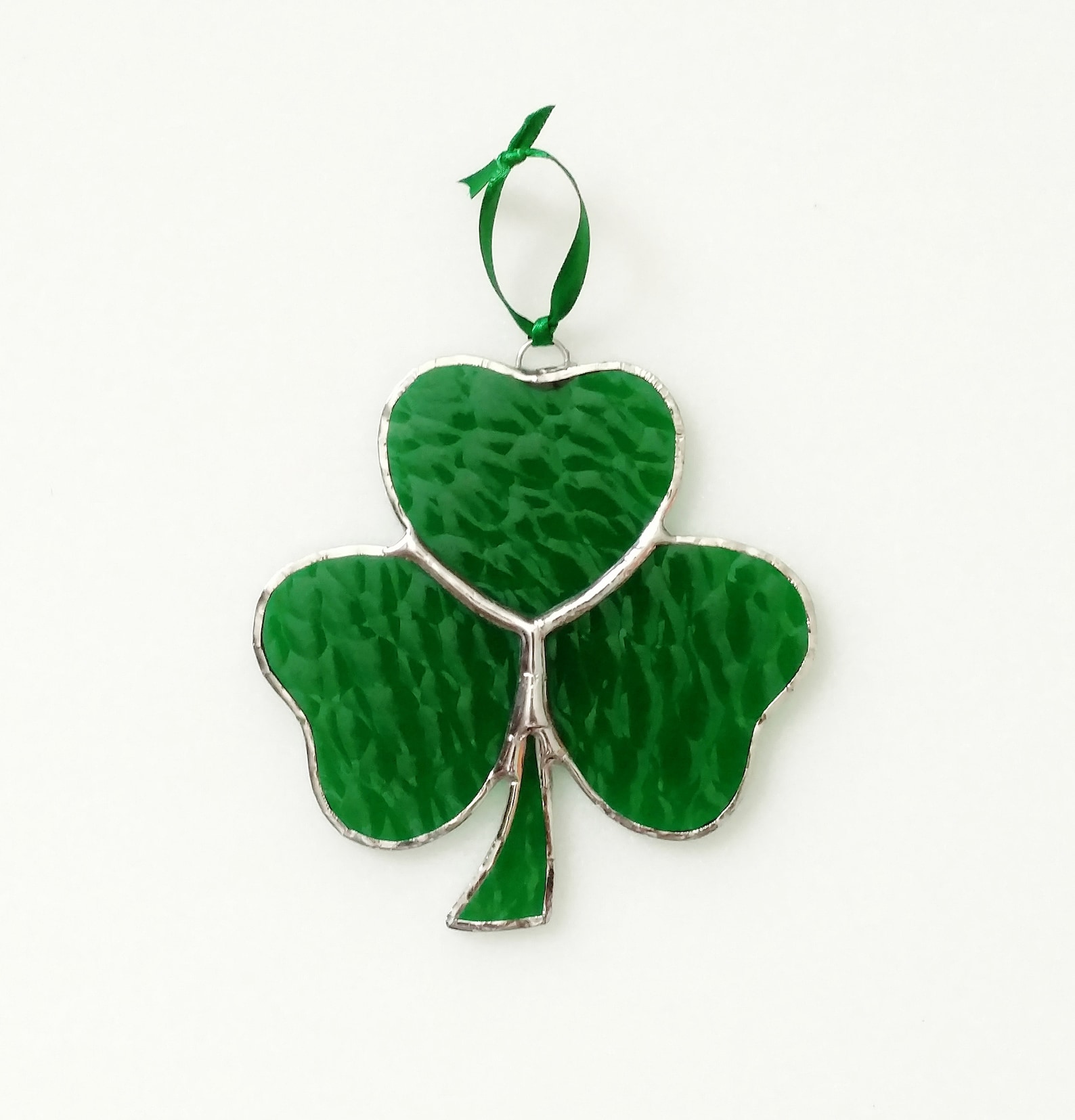 Shamrock Stained Glass Suncatcher, Irish Decor, St. Patrick's Day ...