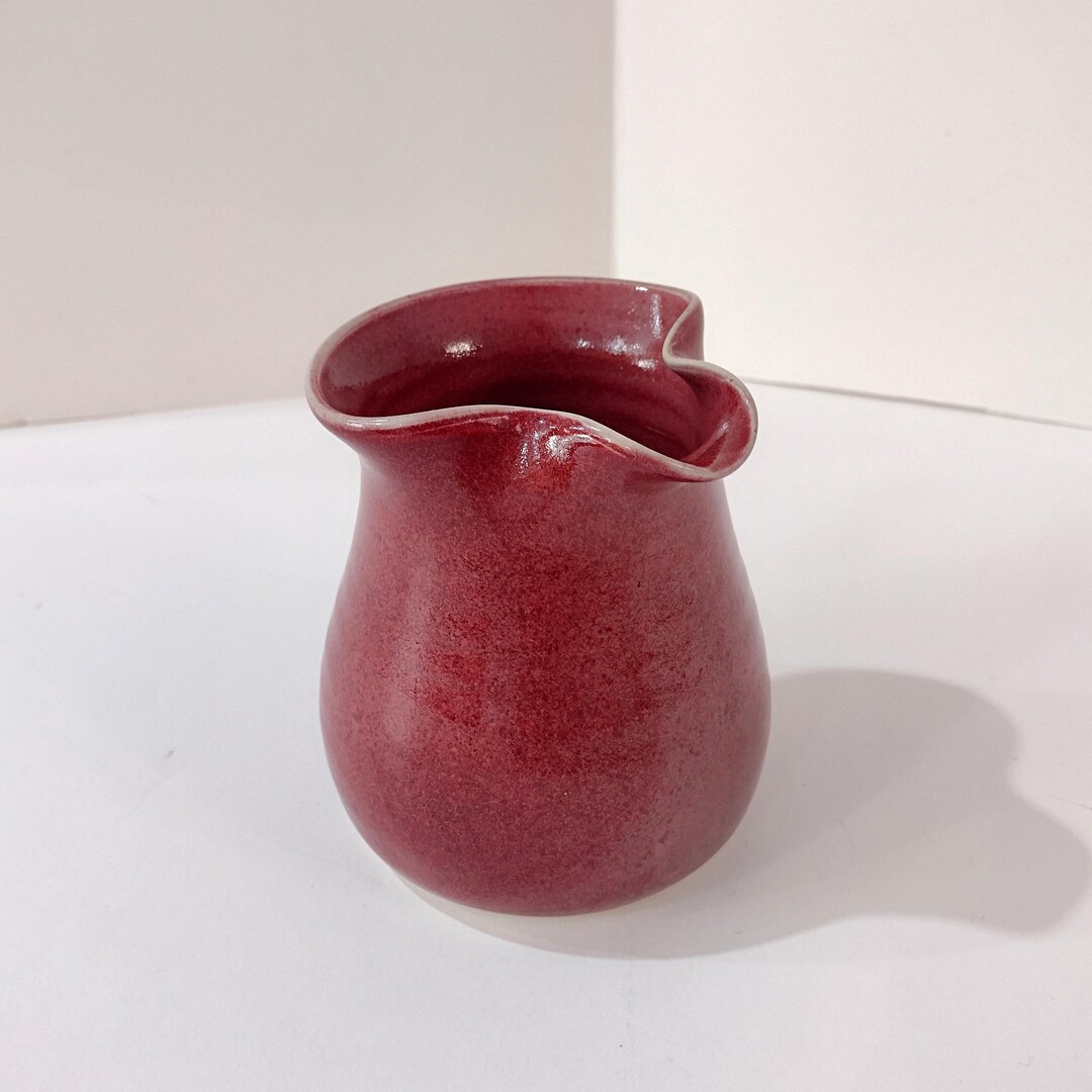 Vintage Mauve Pink Ceramic Pinch Pot Creamer, Small Ceramic Pitcher ...