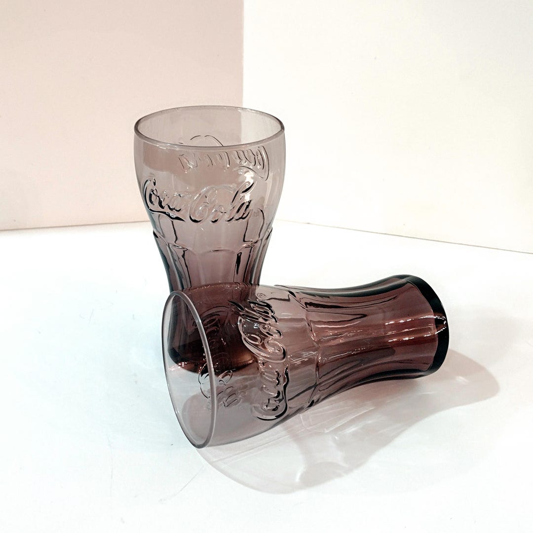 Vintage Purple Coca Cola Glasses, Set of Two, Mcdonald's 1990's Coke ...
