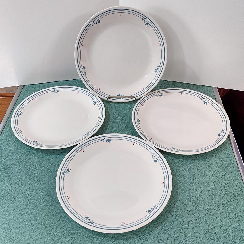 Corelle Country Violets Dinner Plates, Set of Four, 10.25 Inch Corning ...