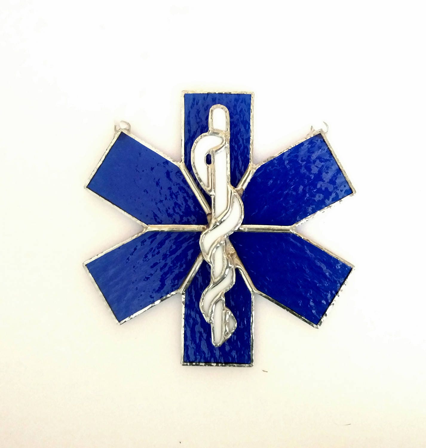 EMS Star of Life Stained Glass Suncatcher Cross of Life - Etsy Nederland
