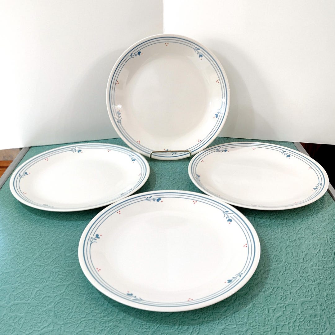 Corelle Country Violets Dinner Plates, Set of Four, 10.25 Inch Corning ...
