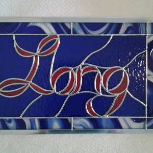 Custom Stained Glass Sign Stained Glass Logo Stained Glass - Etsy