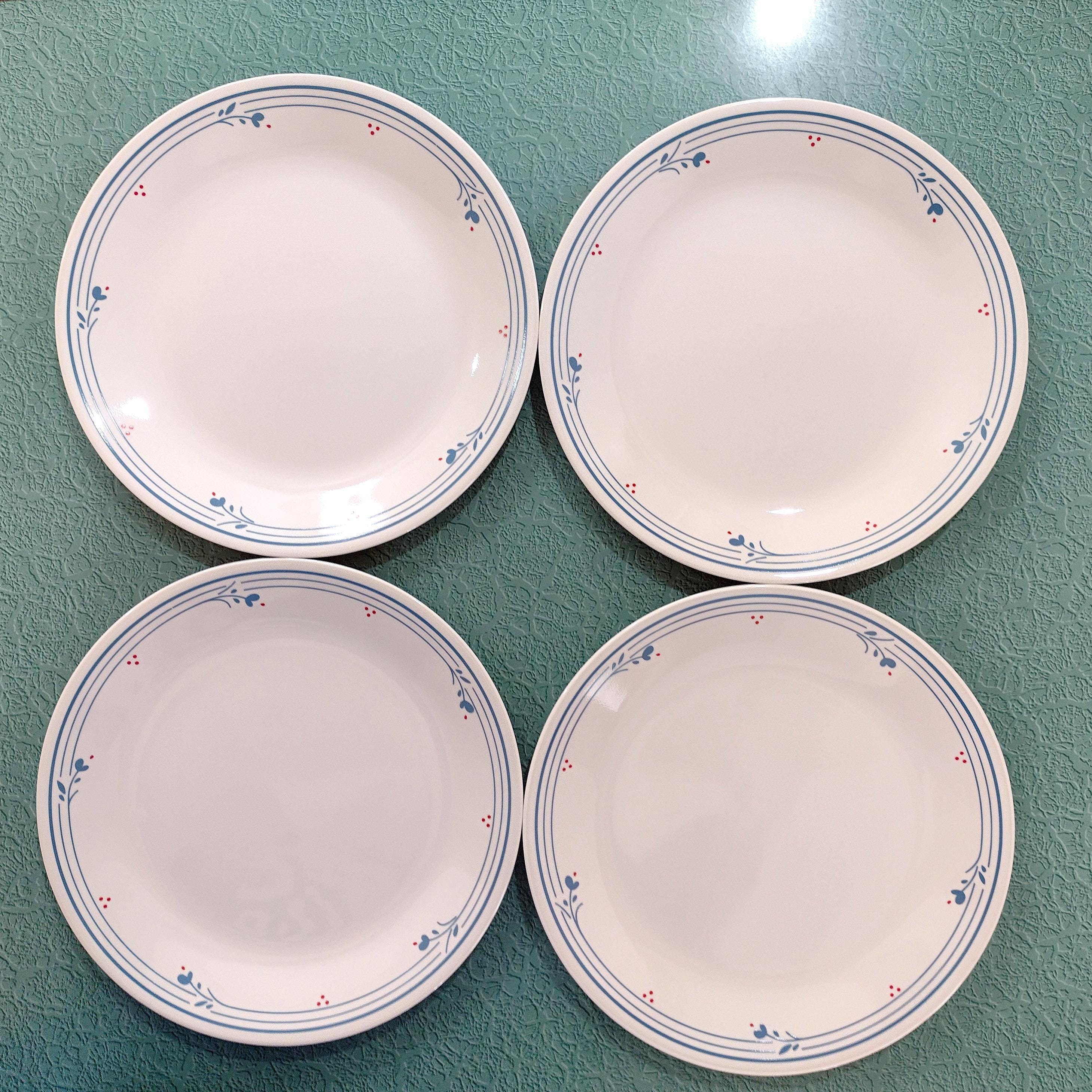 Corelle Country Violets Dinner Plates, Set of Four, 10.25 Inch Corning ...