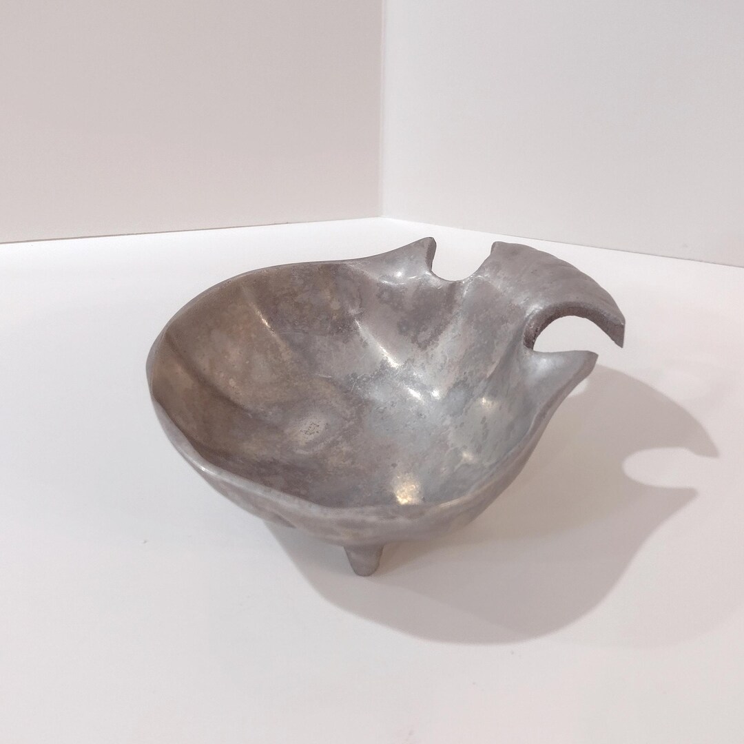 Pewter Shell Fish Tale Decorative Bowl, Candy Nut Dish, Trinket Dish ...