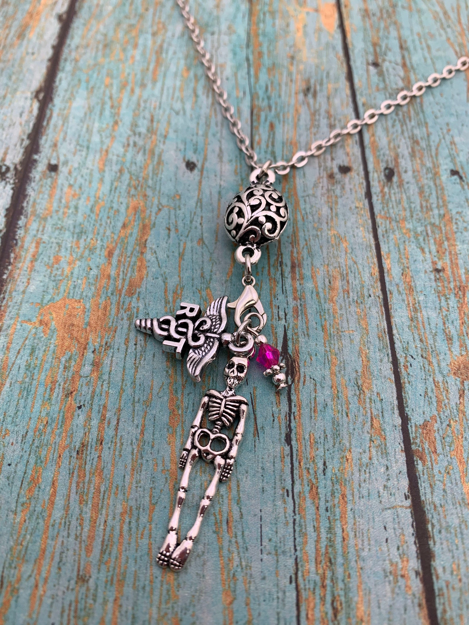 Radiology X-Ray Tech Chiropractor Skeleton & Caduceus Silver | Etsy