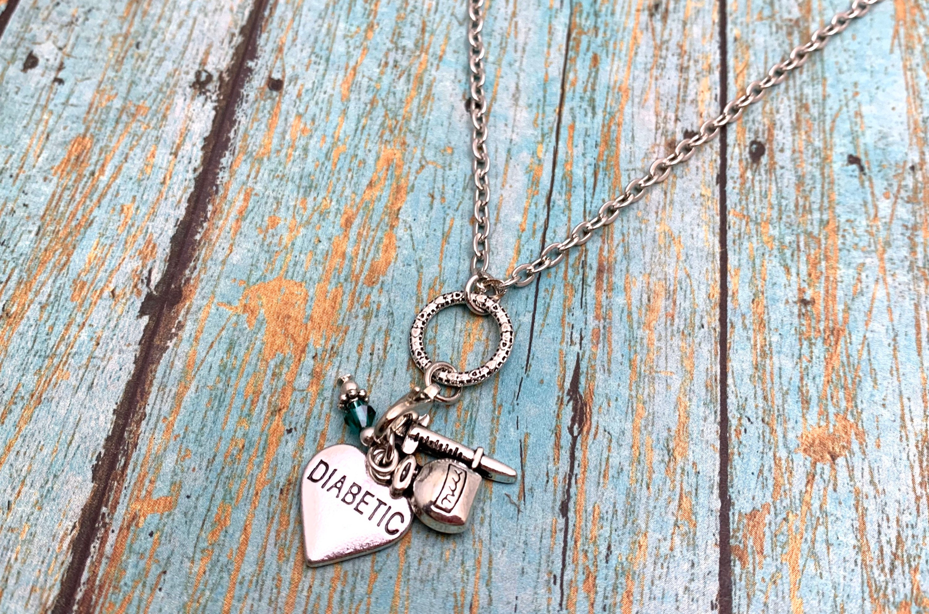 Diabetes, Diabetes Necklace, Diabetes Charm Necklace, Diabetes Charm ...