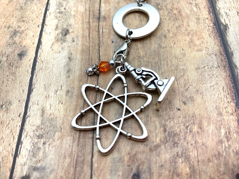 Fun Science Geek Chemistry Lab Atom Silver Charm Necklace - Etsy