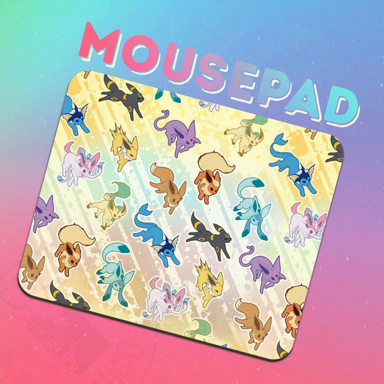Eeveelutions Inspired Mousepad Deskmat Playmat - Etsy