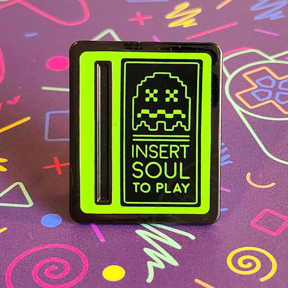 Insert Soul to Play Enamel Pin - Etsy