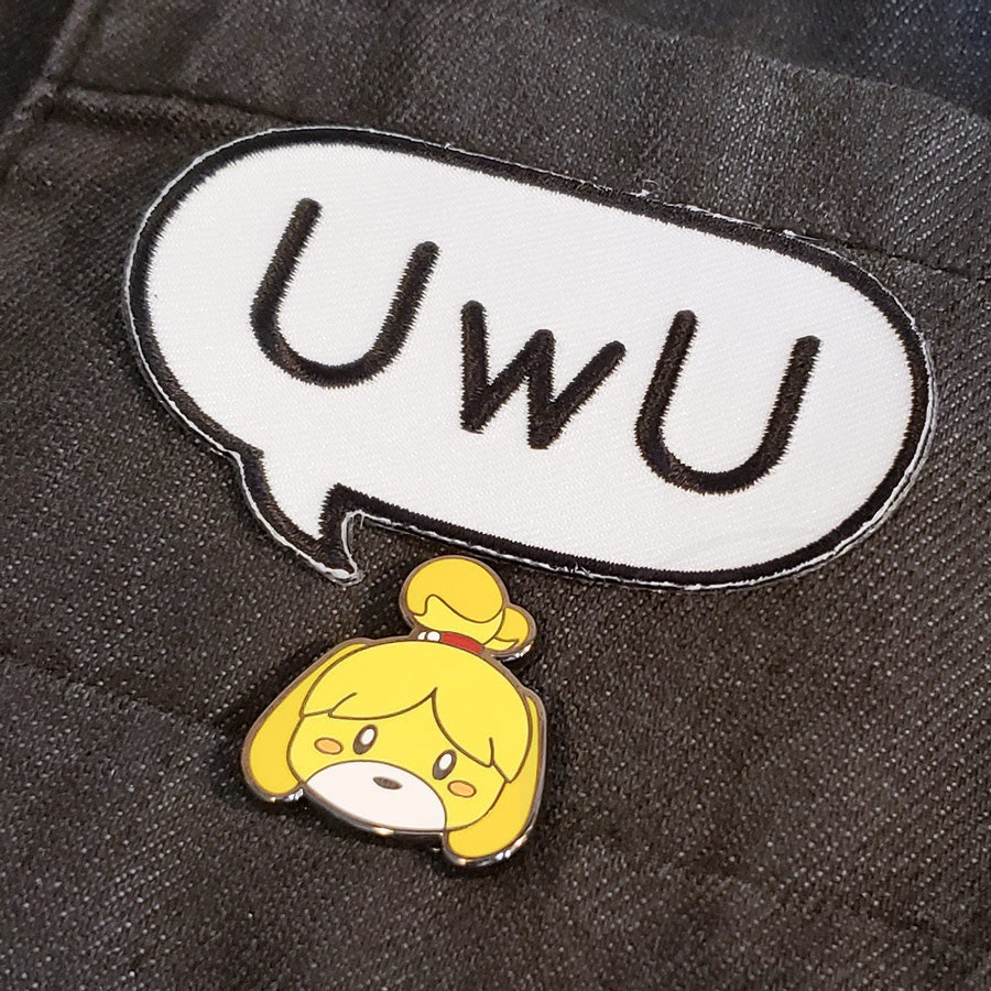 Emoticon Speech Bubble Fabric Patch Owo Uwu w - Etsy Norway