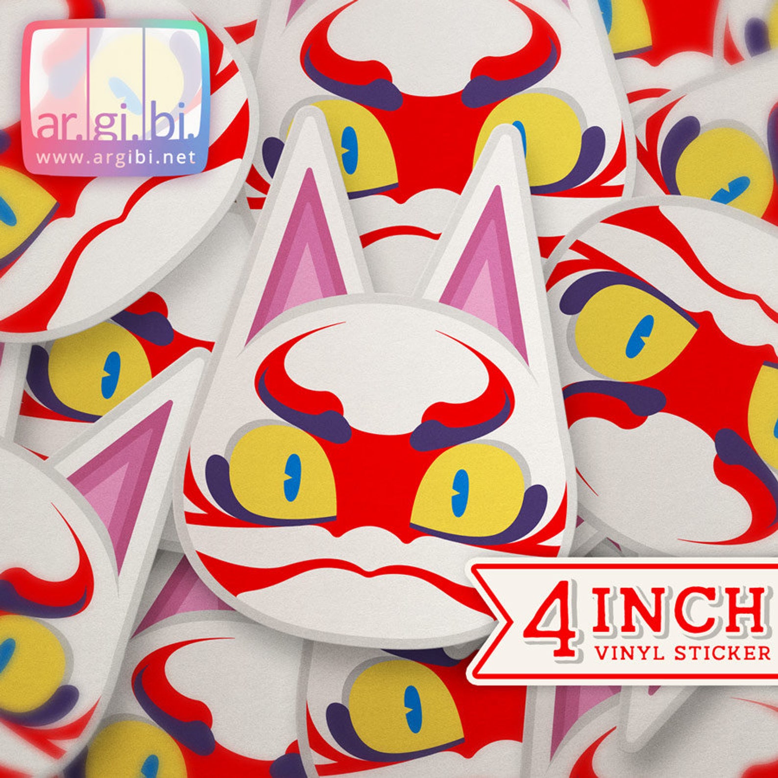 Kabuki Vinyl Sticker | Etsy