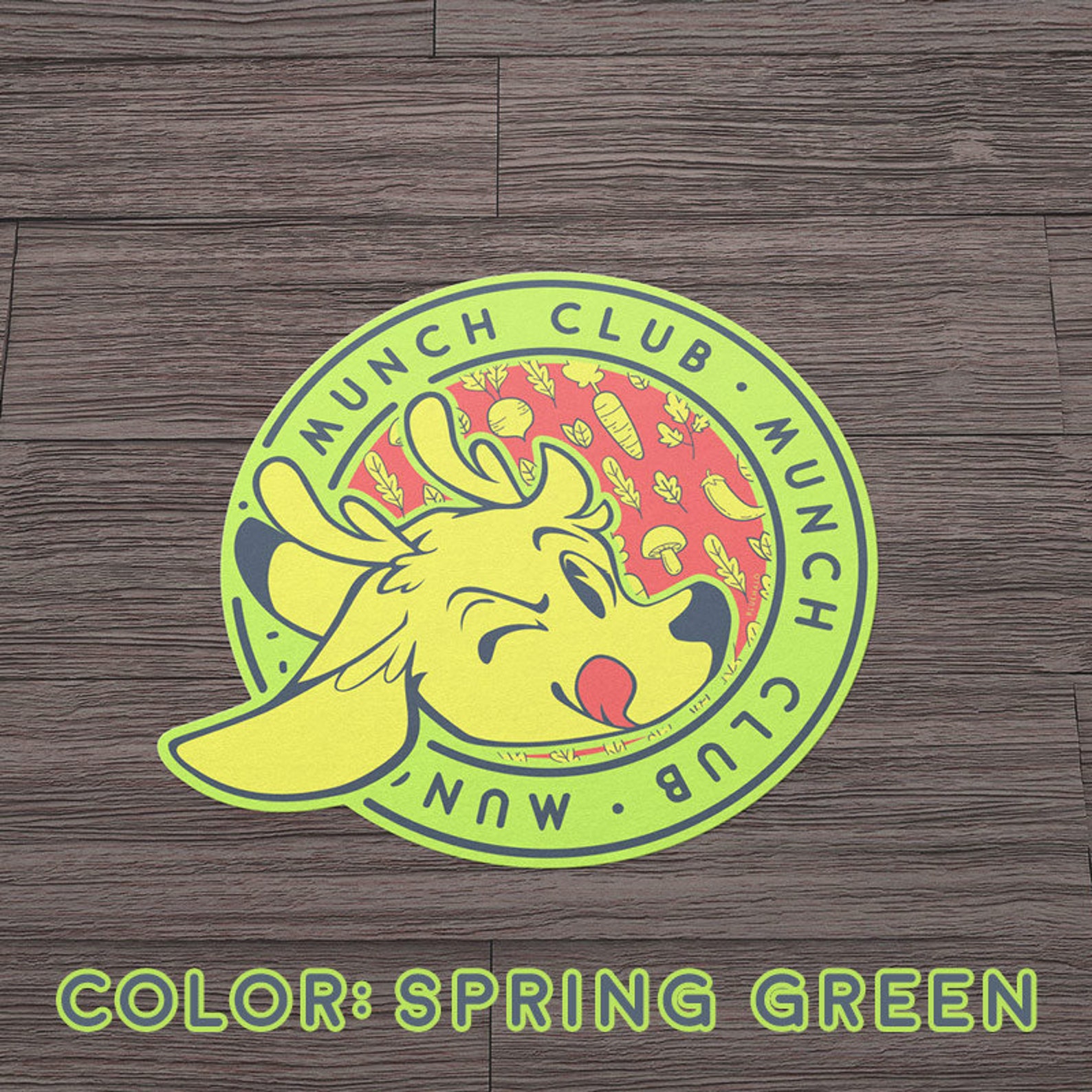 Munch Club Deer Cartoon Vinyl Sticker - Etsy