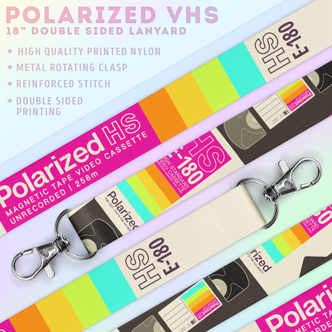 Polarized VHS Vaporwave Double Sided Lanyard - Etsy