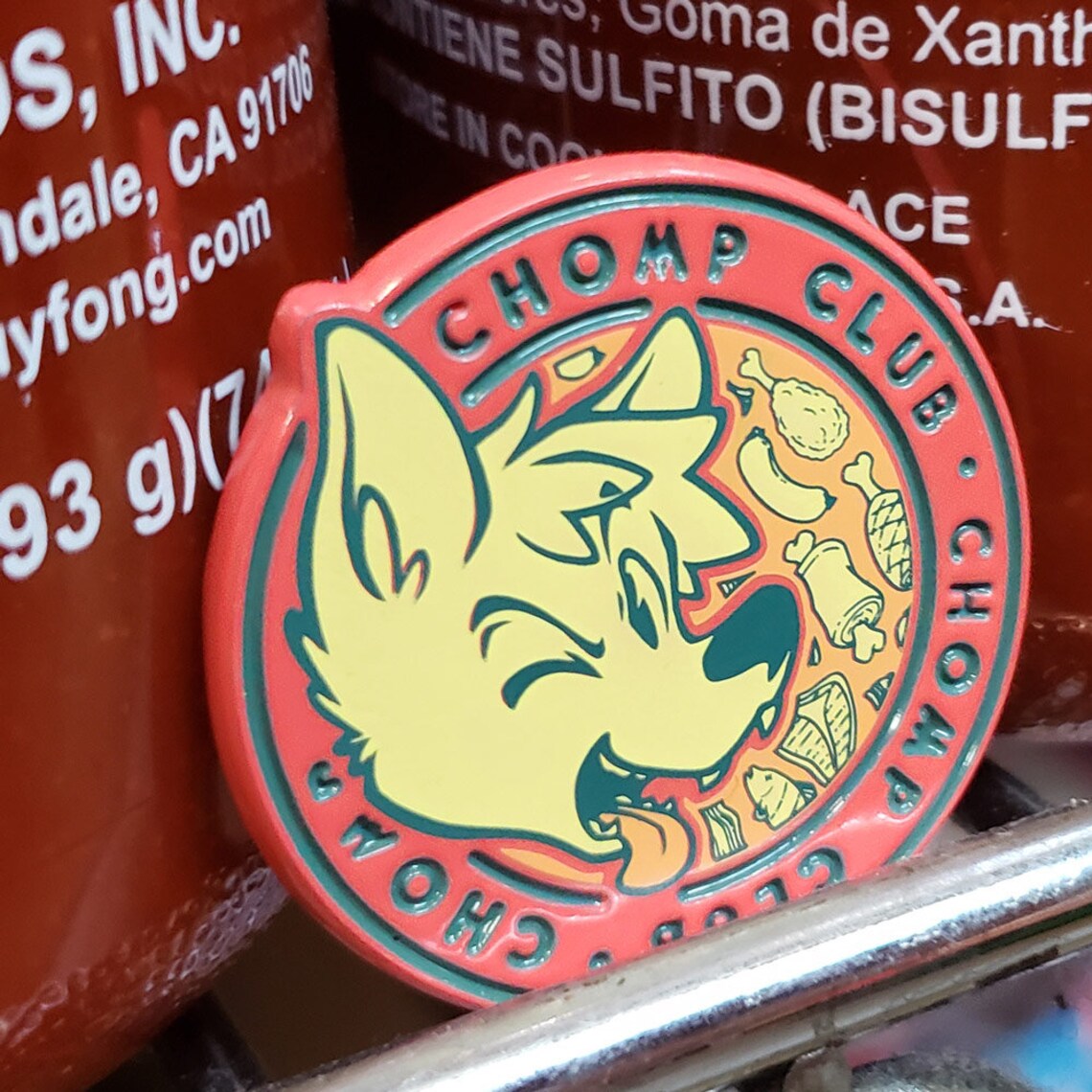 Chomp Club Wolf Cartoon Enamel Pin - Etsy