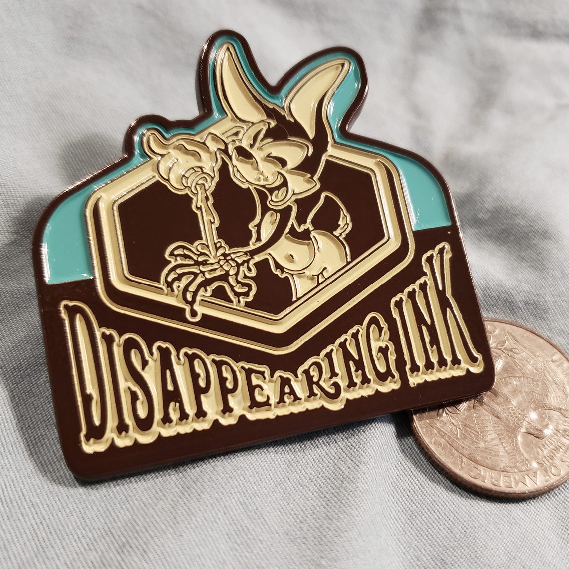 Acme Disappearing Ink Enamel Pin | Etsy