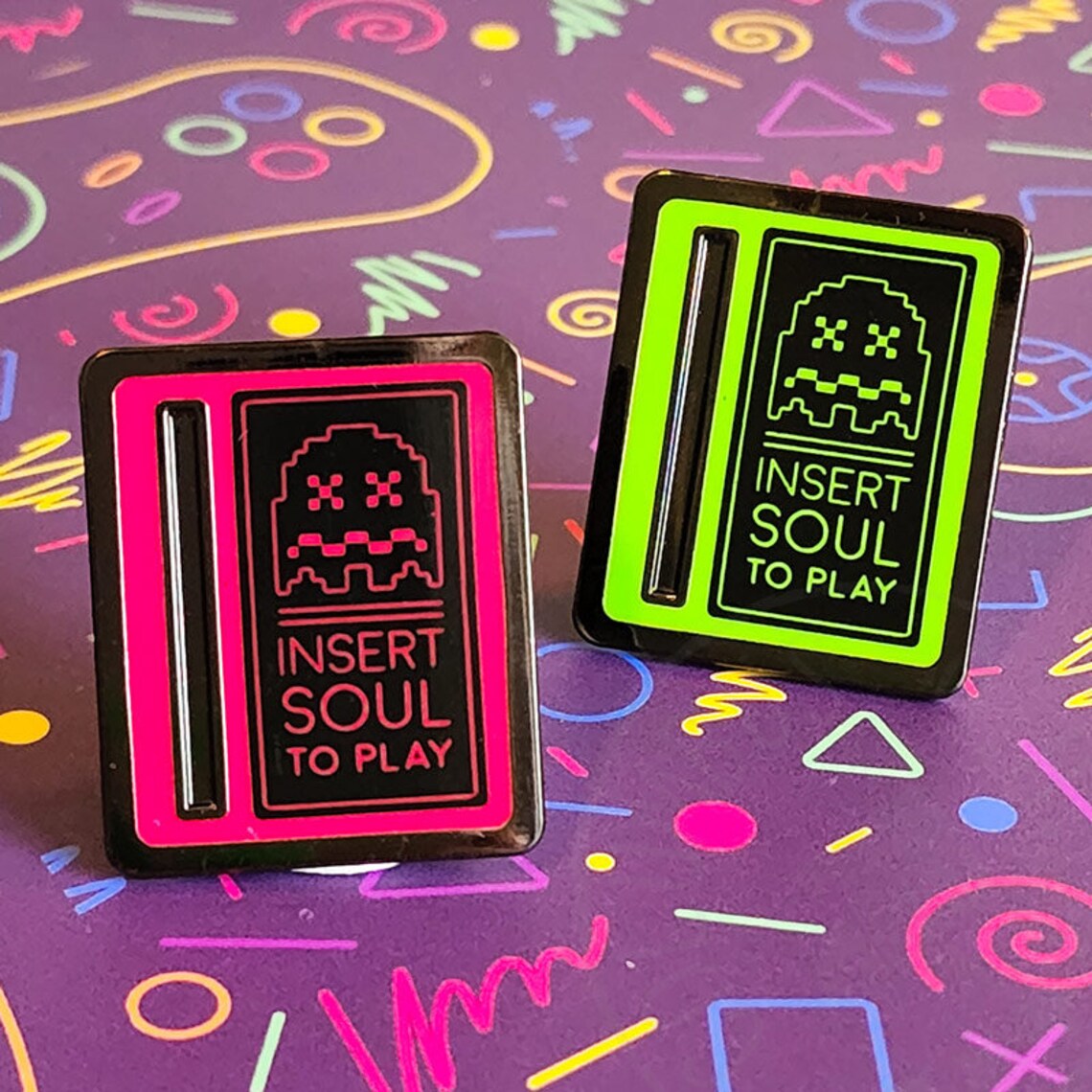 Insert Soul to Play Enamel Pin - Etsy