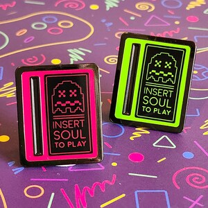 Insert Soul to Play Enamel Pin - Etsy