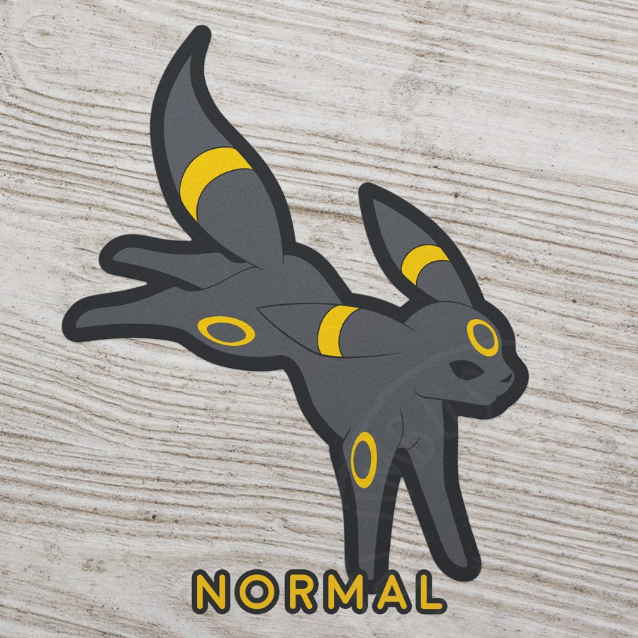 Eeveelutions Umbreon Vinyl Sticker Laptop Stickers Water | Etsy