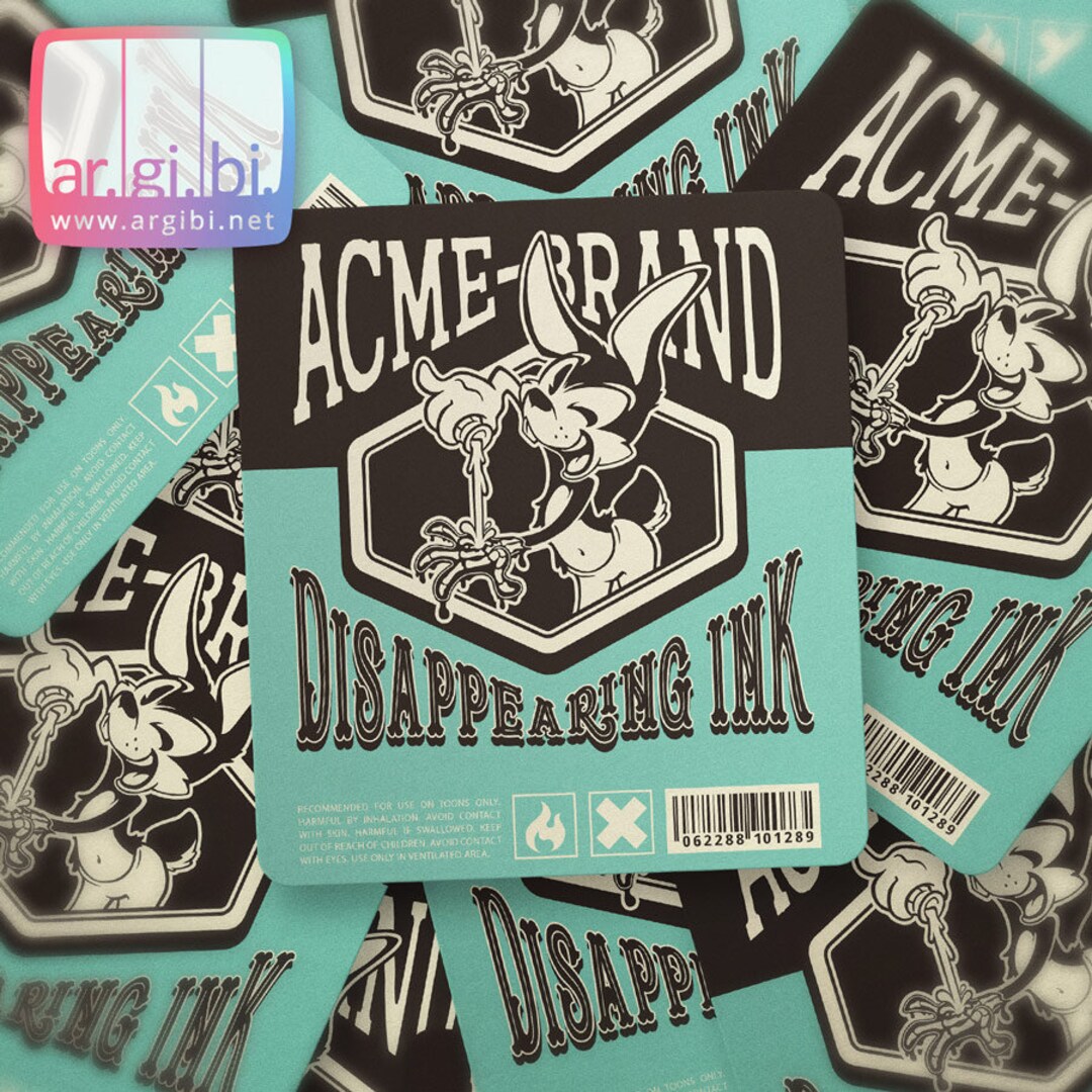 Acme Disappearing Ink Vinyl Sticker - Etsy