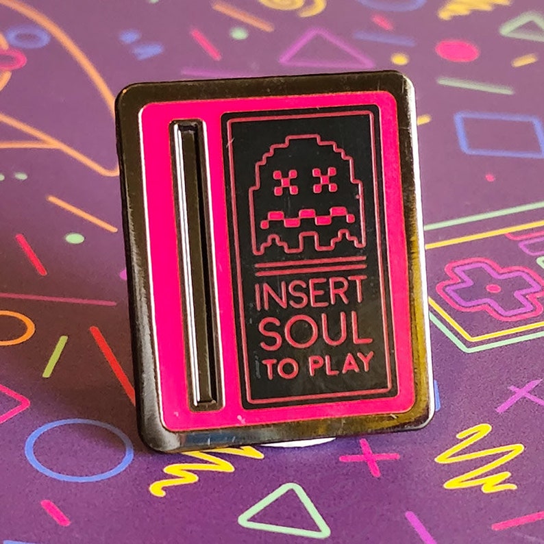 Insert Soul to Play Enamel Pin - Etsy