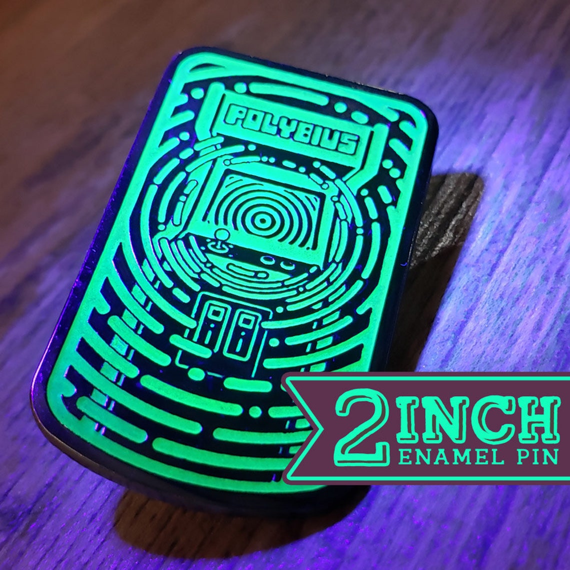 Polybius Glow in the Dark Enamel Pin | Etsy