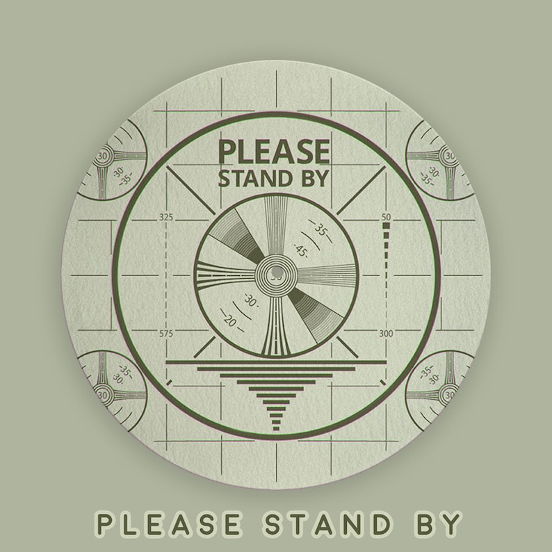 Please Stand by TV Test Pattern Record Player Slipmat - Etsy