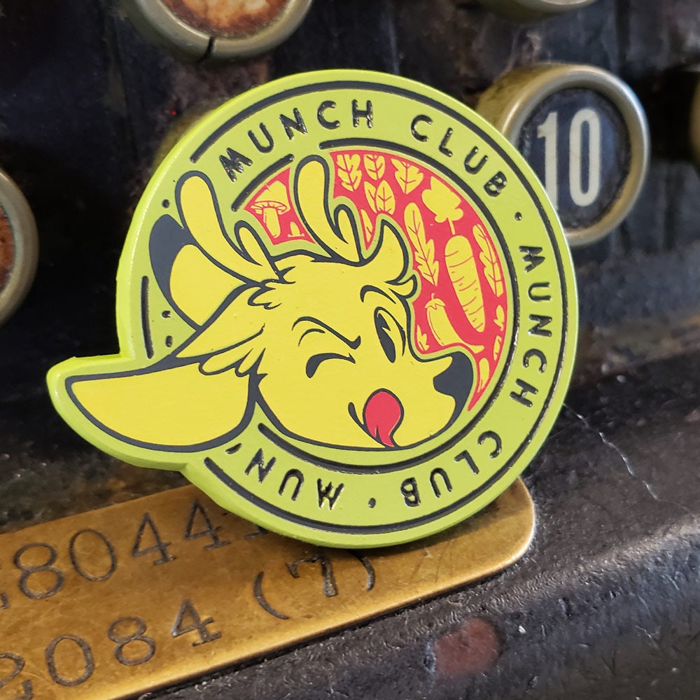 Munch Club Deer Cartoon Enamel Pin — AR.GI.BI. CREATIVE STUDIO