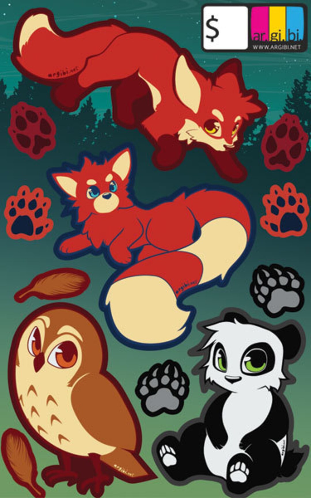 Super Cute Animals Vinyl Sticker Sheet - Etsy