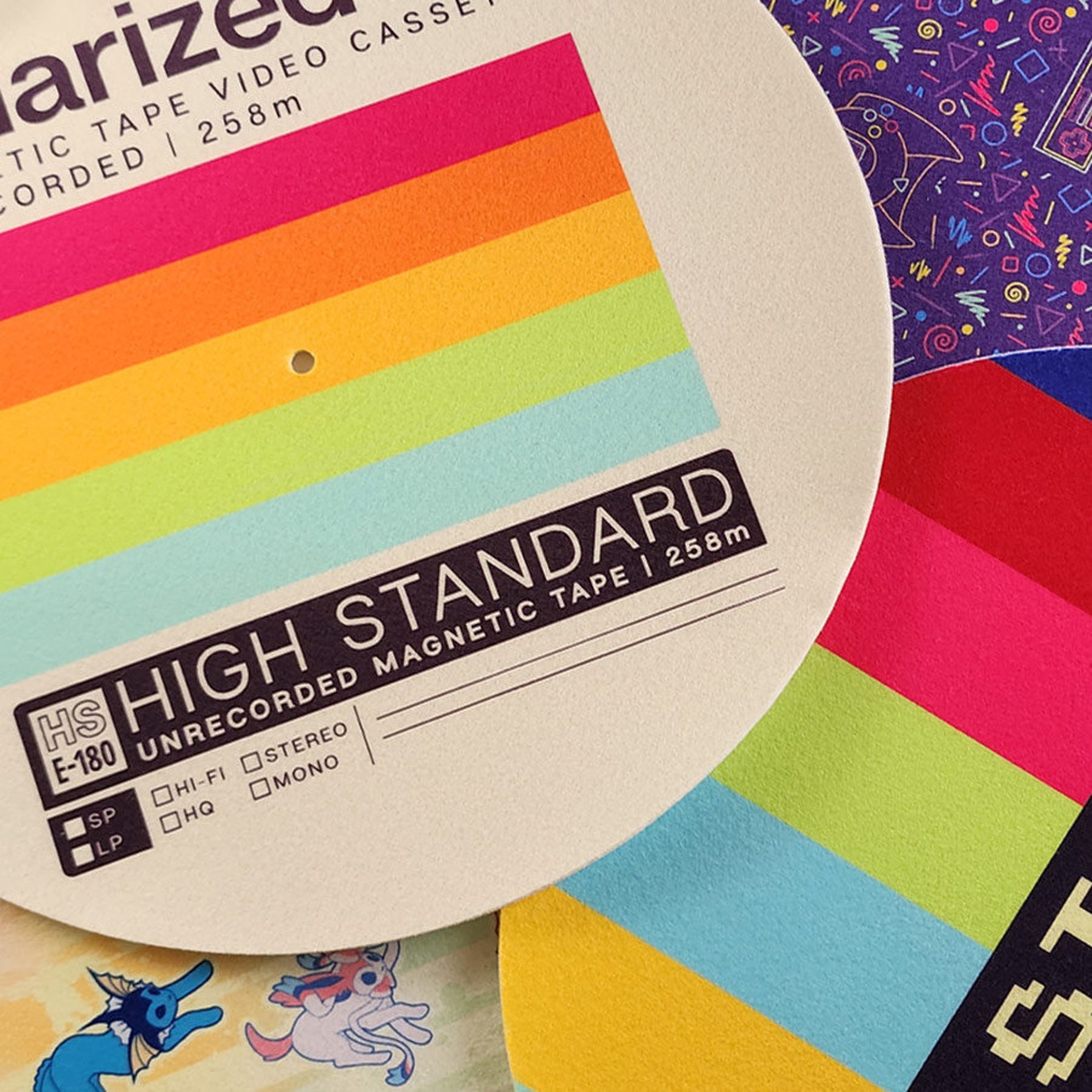 Polarized VHS Vaporwave Record Player Slipmat - Etsy