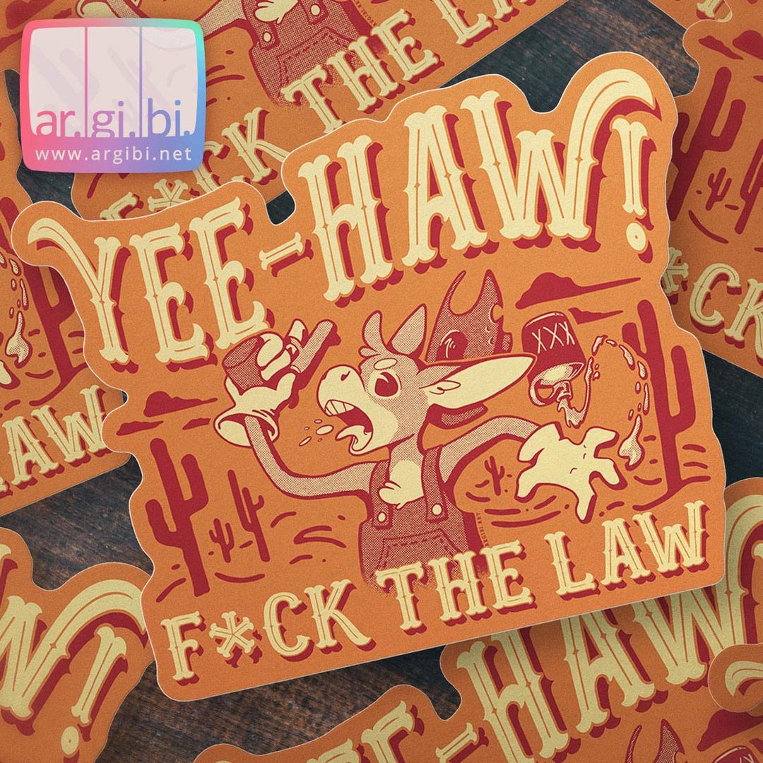 Yee Haw Donkey - Vinyl Sticker - Etsy