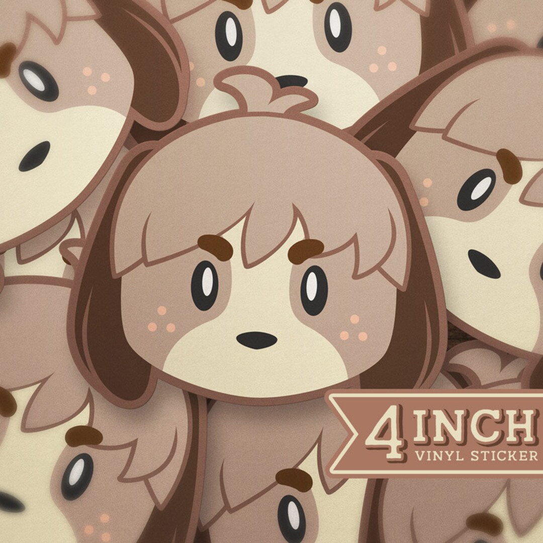 Digby Animal Crossing Vinyl Sticker / New Horizons / ACNH / Waterproof ...