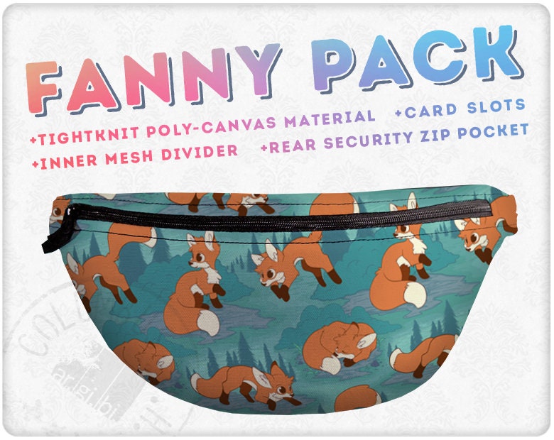 Forest Fox Pattern Fanny Pack | Etsy